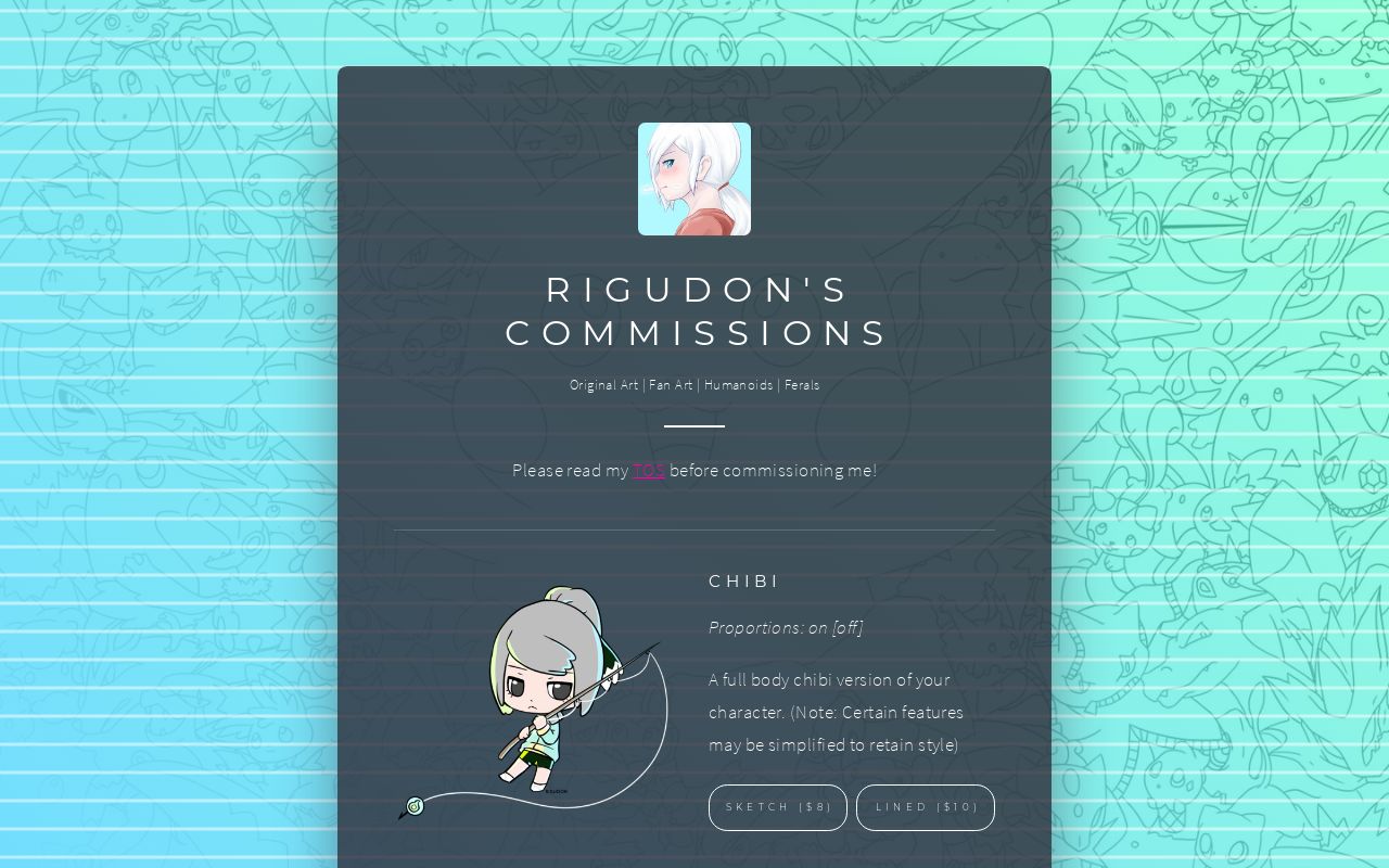 Rigudon's Commissions